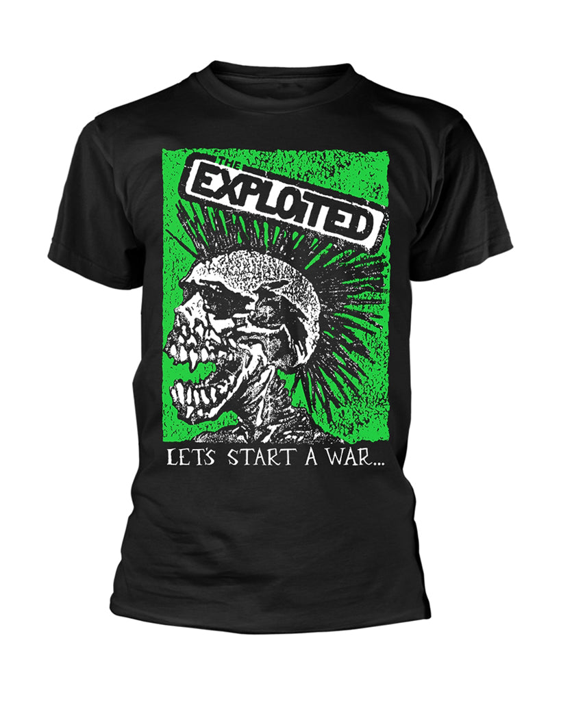 THE EXPLOITED LET'S START A WAR SKULL TEE – Oi Oi The Shop