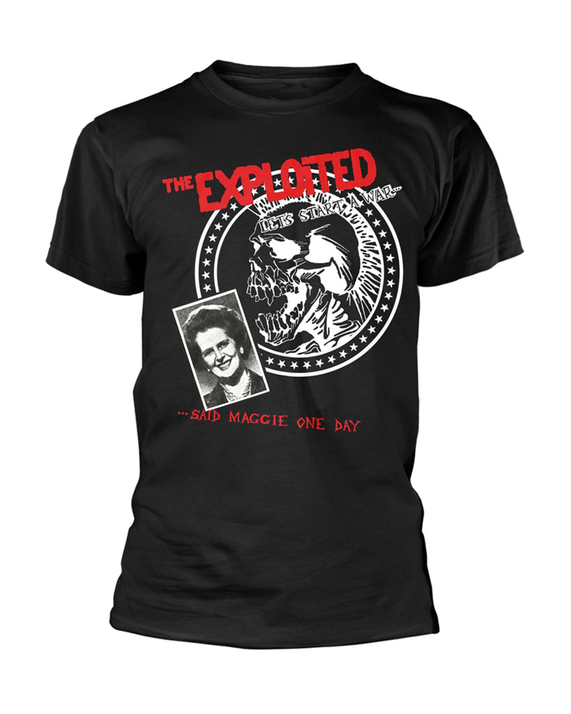THE EXPLOITED LET'S START A WAR MAGGIE TEE – Oi Oi The Shop